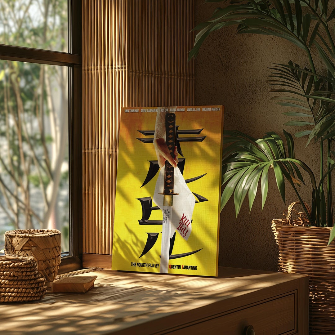Kill Bill Movie Poster – Samurai Sword, Tarantino Decor (digital ...