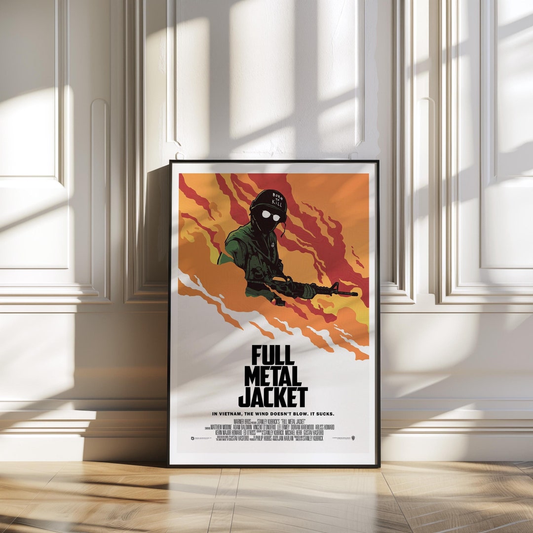 Full Metal Jacket Poster – Vietnam War Movie Art, Cult Cinema (digital ...