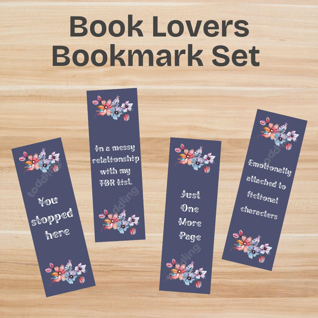 Book Lovers Bookmark Printables | Book Lover Gift | Instant Digital ...