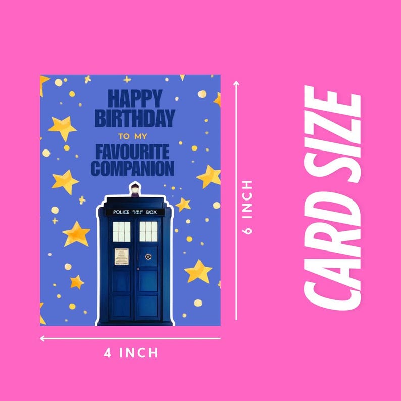 Doctor Who Inspired Birthday Card - Etsy UK