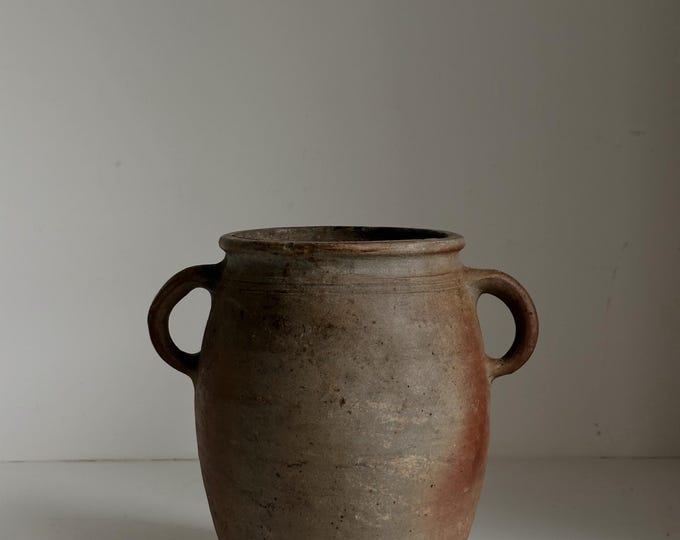 Antique French Confit Pot, Vintage French Vessel, Confit Jar, Neutral ...