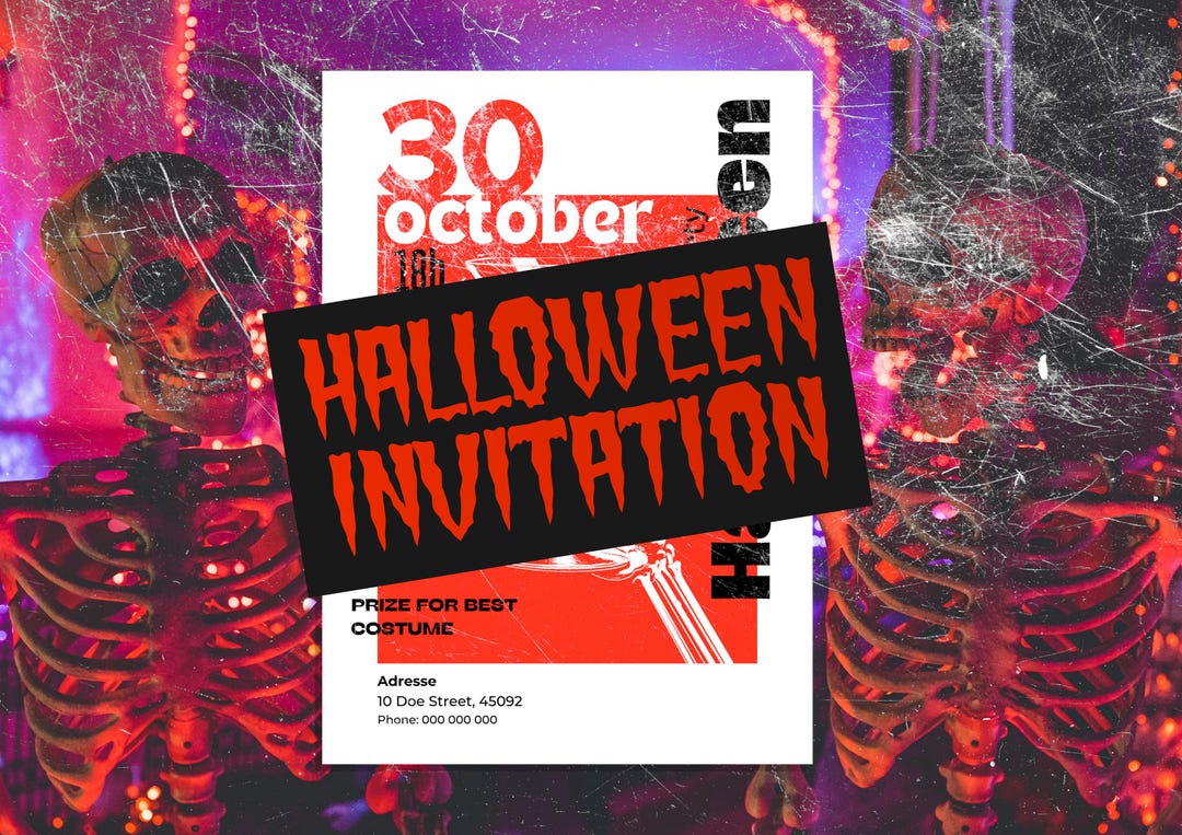 Editable Halloween Invitation Template Printable Halloween Party Flyer ...