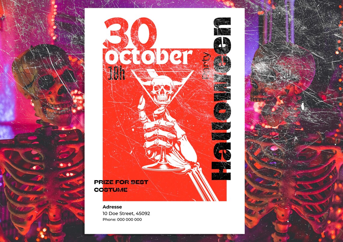 Editable Halloween Invitation Template Printable Halloween Party Flyer ...