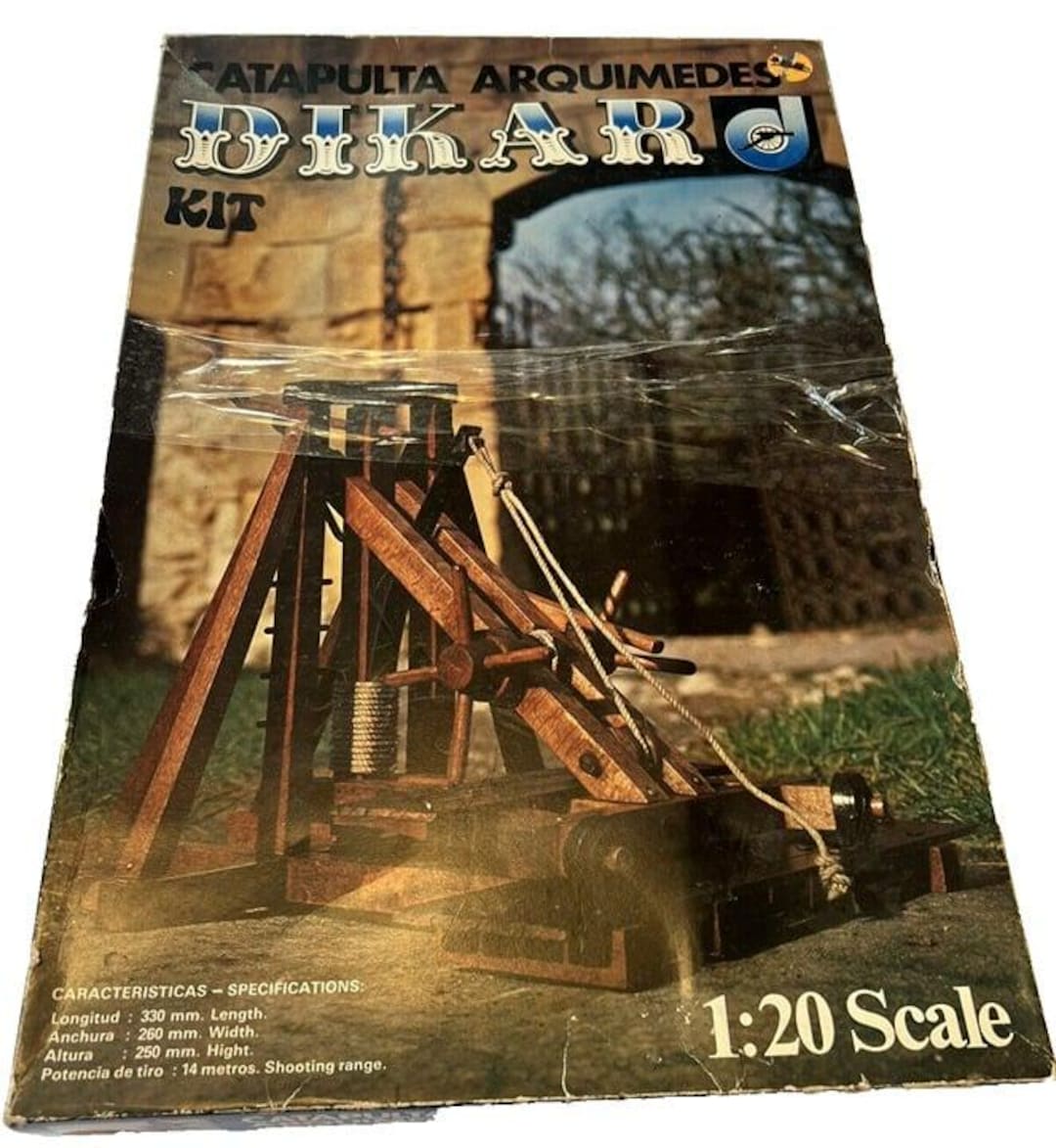 Vintage Dikar Catapulta Arquimedes Wooden Model Scuplture Replica Kit ...