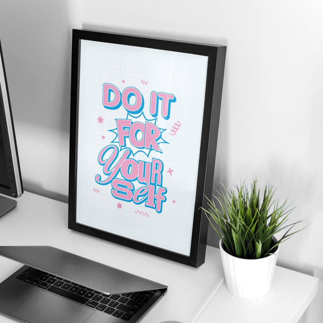 Do It for Yourself Art Print, Retro Y2K Typography Poster Digital ...