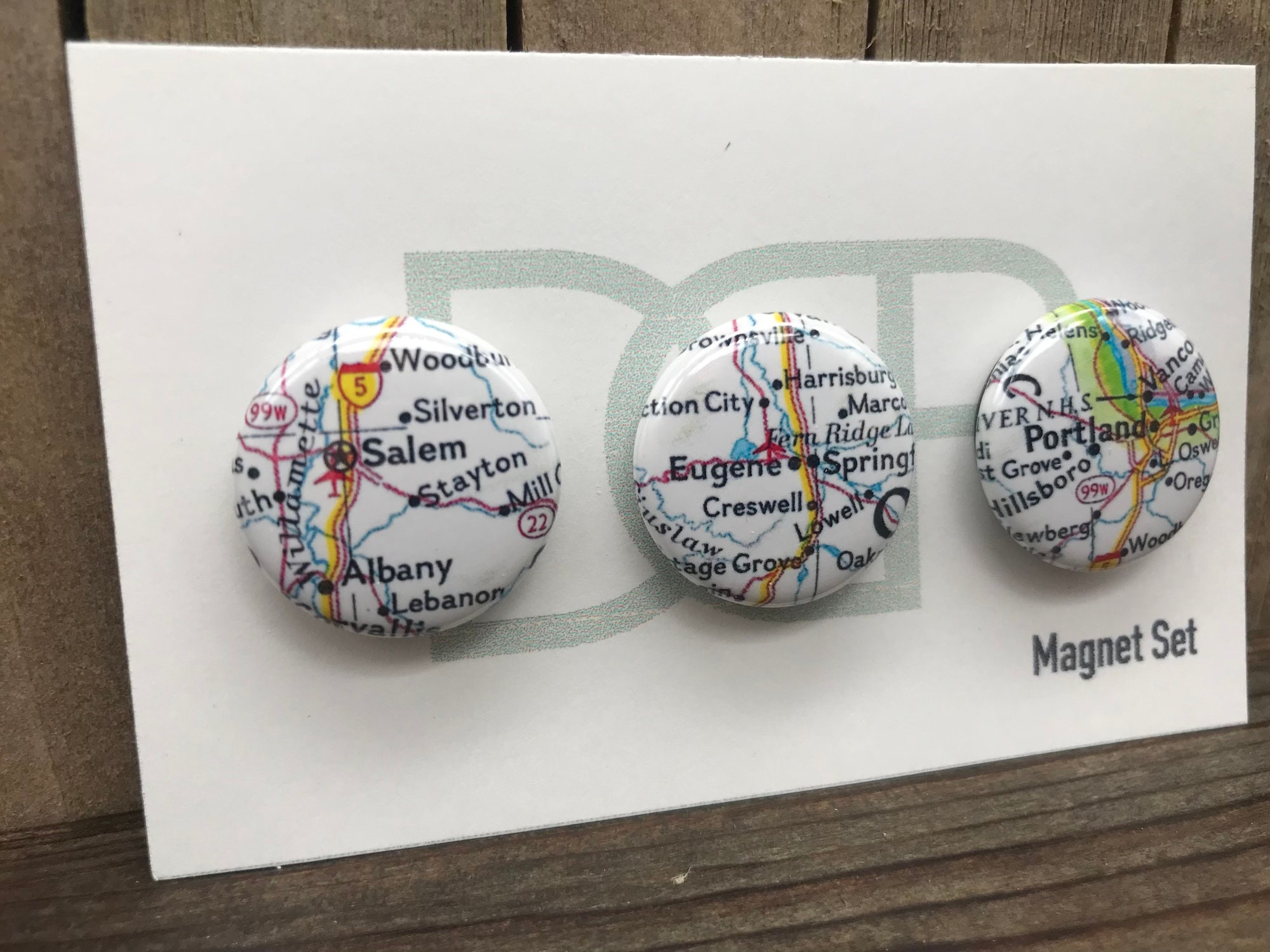 Oregon Cities Magnets, Set of 3 - Etsy