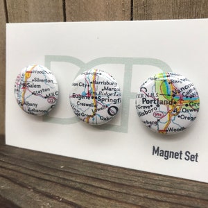Oregon Cities Magnets, Set of 3 - Etsy