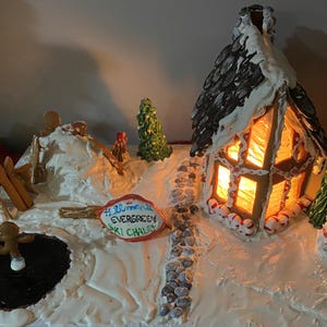 Alpine Gingerbread House Template - Etsy