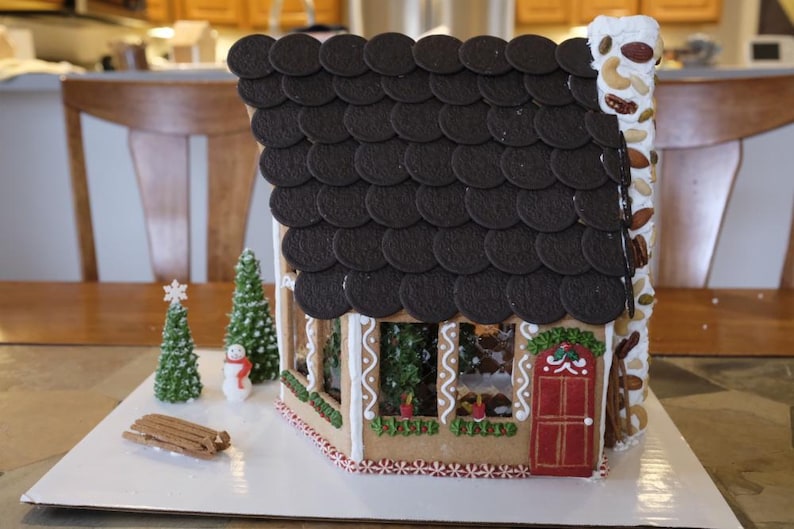 Alpine Gingerbread House Template - Etsy
