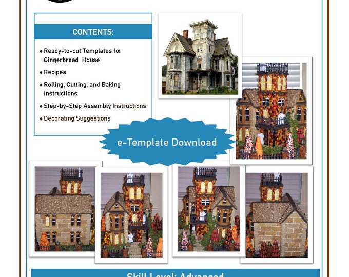 Ivy Gingerbread House Template - Etsy Canada