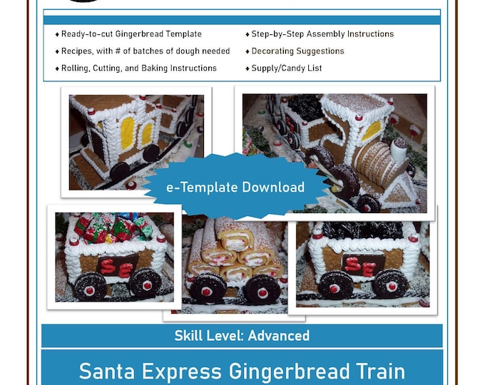 Polar Express Gingerbread Train Template: Digital Download With Recipes ...