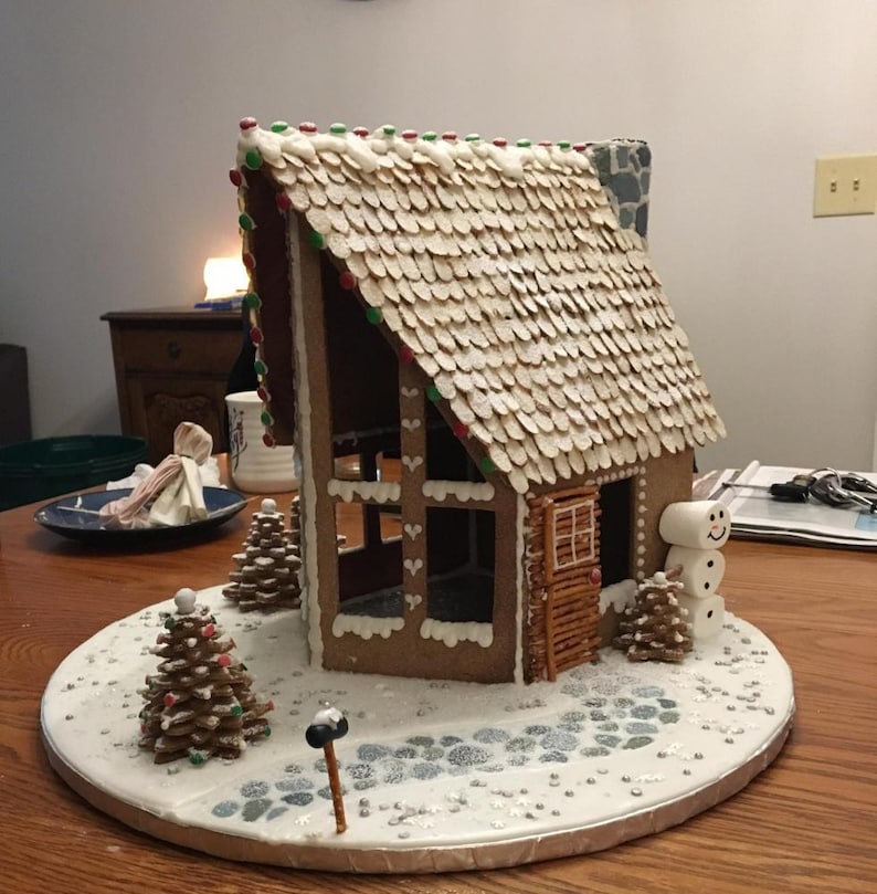 Alpine Gingerbread House Template - Etsy