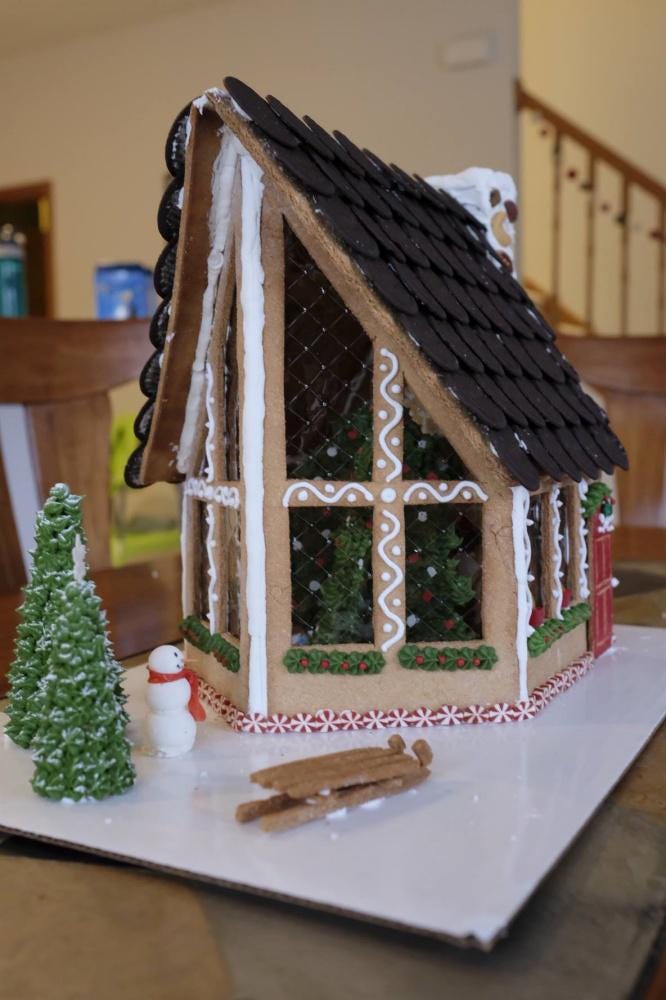 Alpine Gingerbread House Template - Etsy