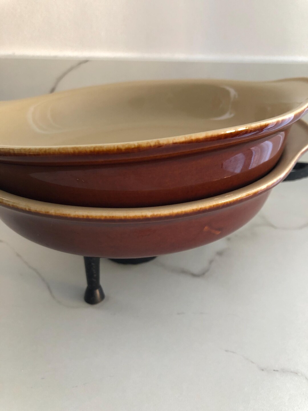 Pair of Vintage Hall Pottery Round Oven Dishes - Etsy