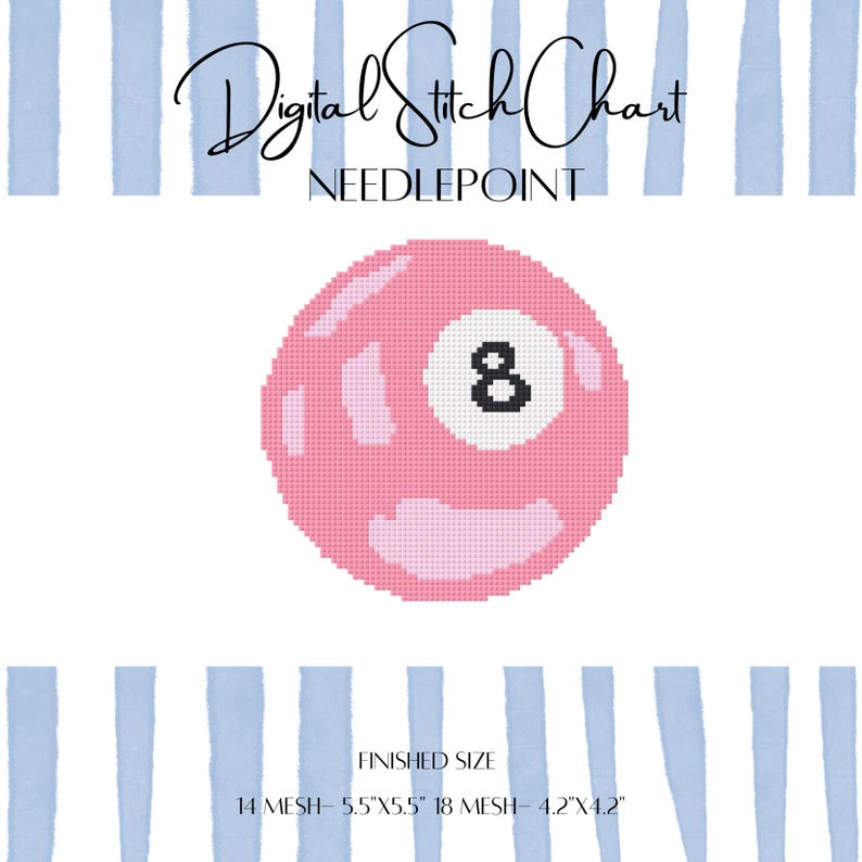 Magic 8 Ball - Digital Stitch Chart for Needle Point - Etsy