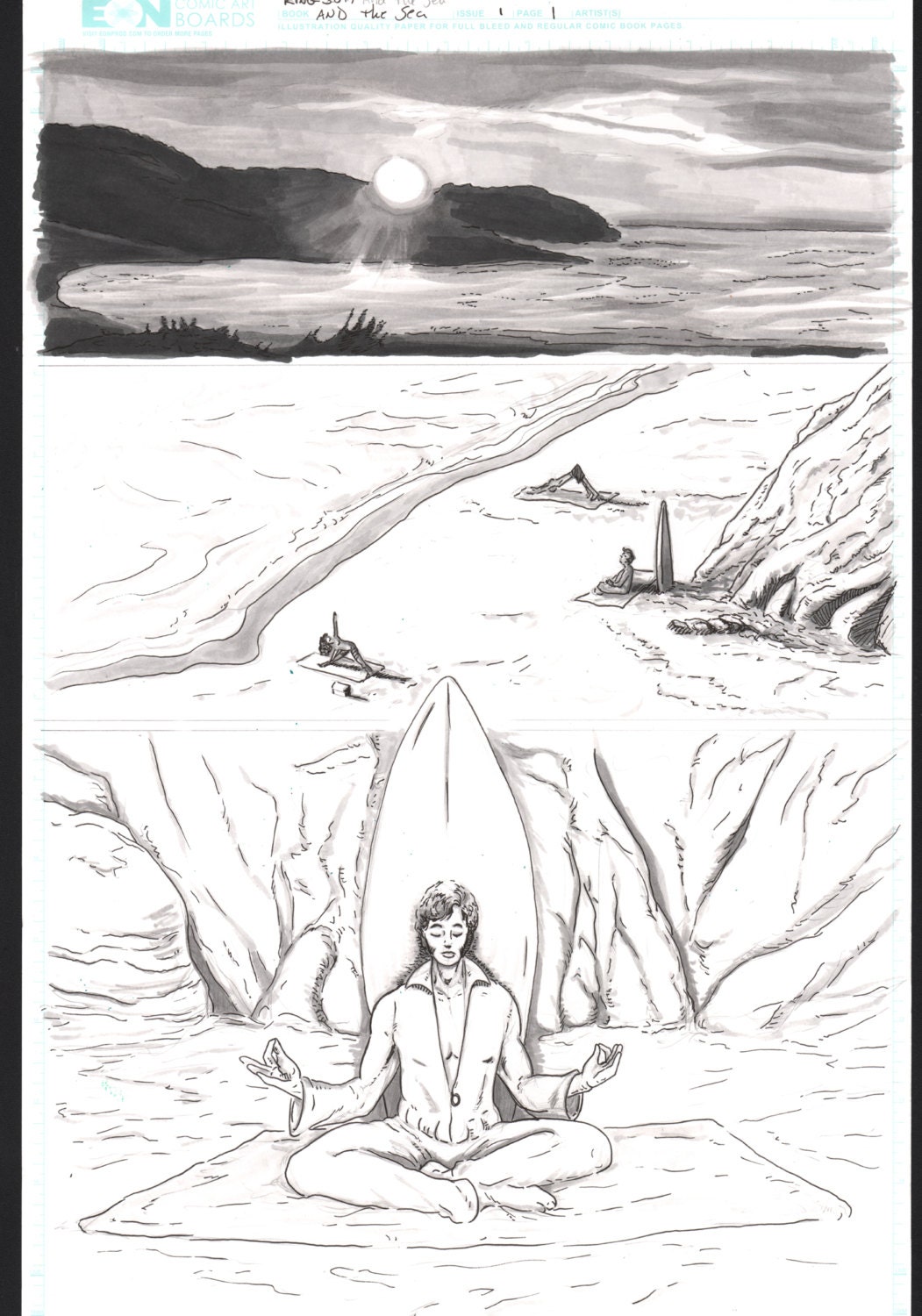 King Surf King Surf and The Sea Page 1 Original Art - Etsy.de