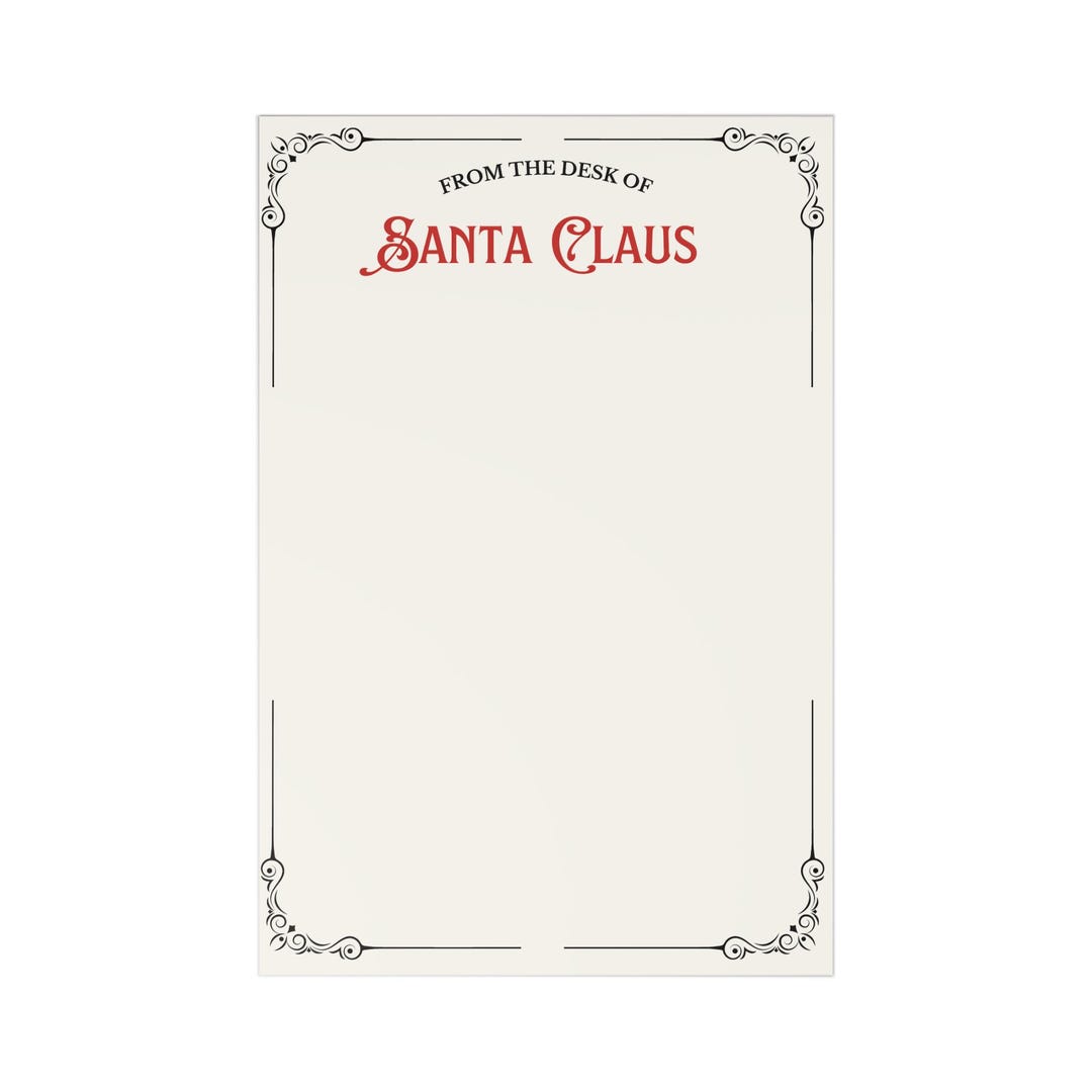 From the Desk of Santa Claus Postcard Set, Santa Claus, Letter to Santa ...