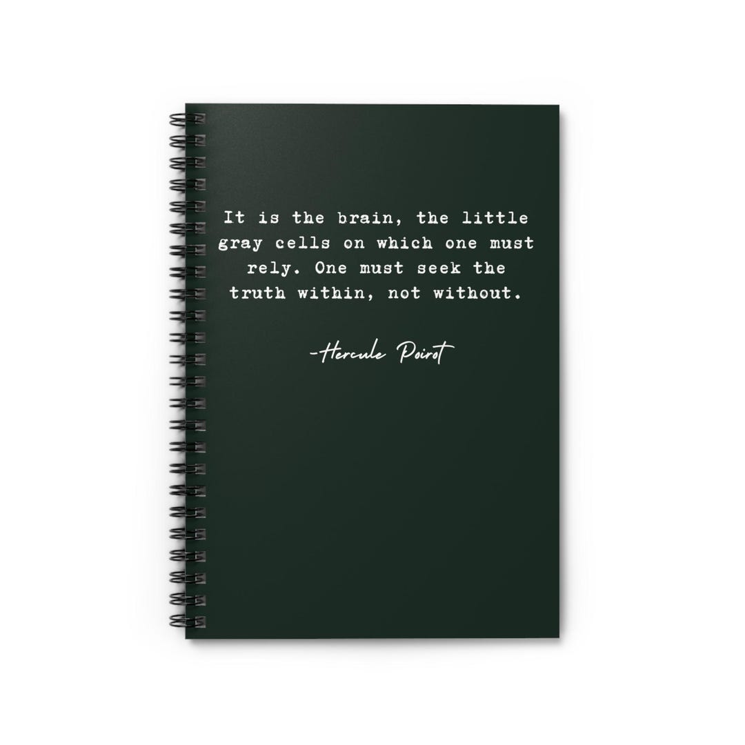 Spiral Notebook - Hercule Poirot Quote, Ruled Line Journal, Writing Pad ...