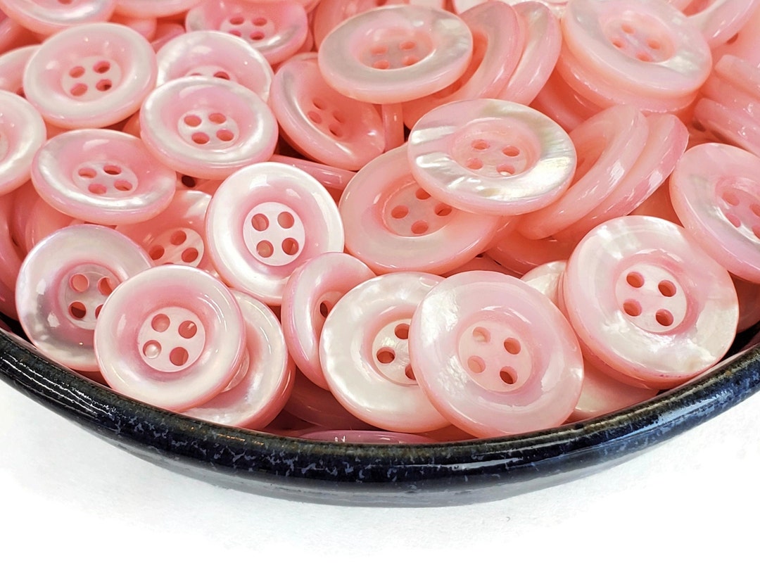 Pink Mother of Pearl Vintage Buttons in Your Choice of Sizes, Excellent ...