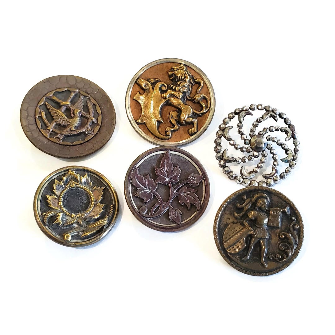 Antique Victorian Metal Buttons for Sewing, Knitting, and 1800s ...