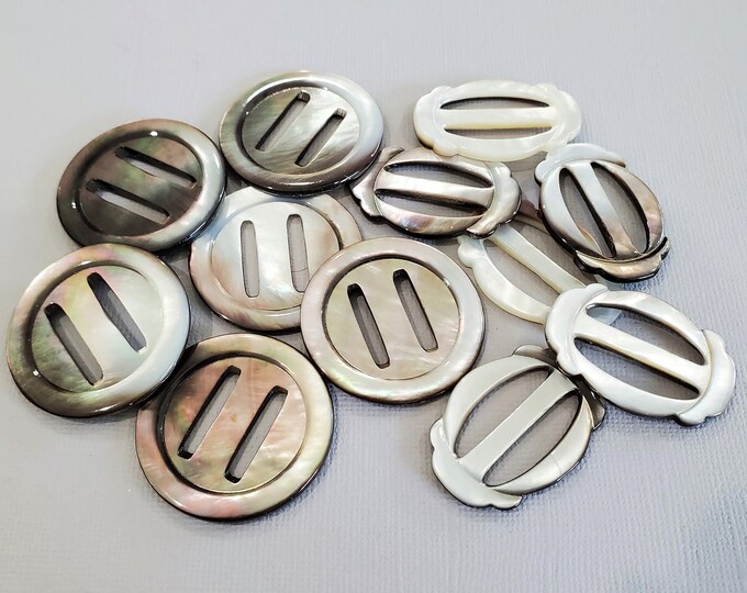 Antique Ocean Mother of Pearl Buckles, Style Choices, Natural Shell ...