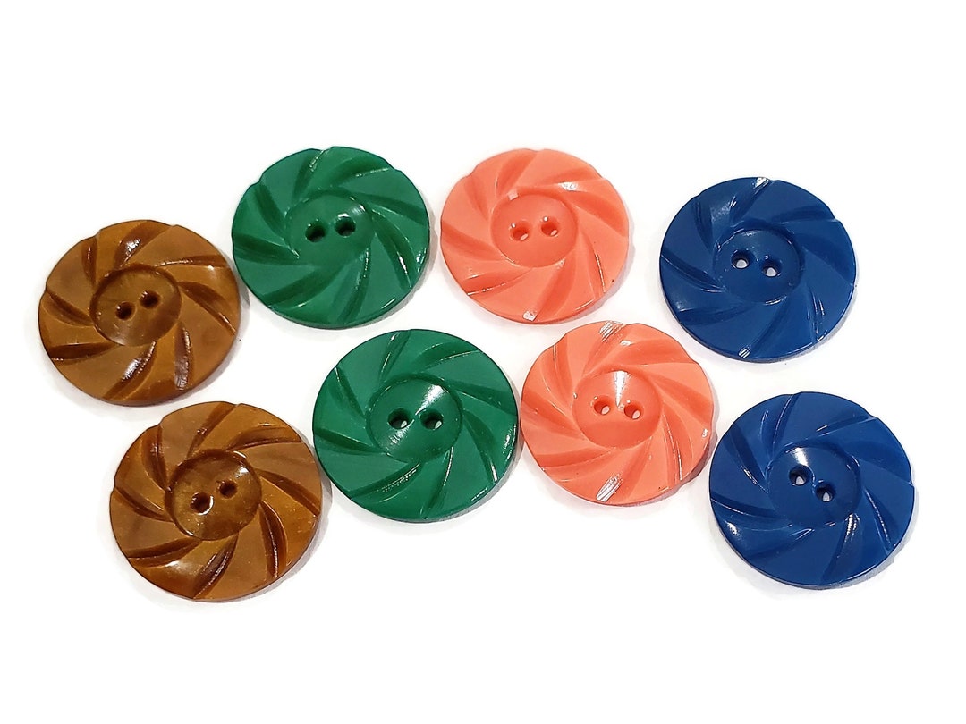 Vintage Casein Buttons in Your Choice of Colors, Retro Coat Buttons for ...