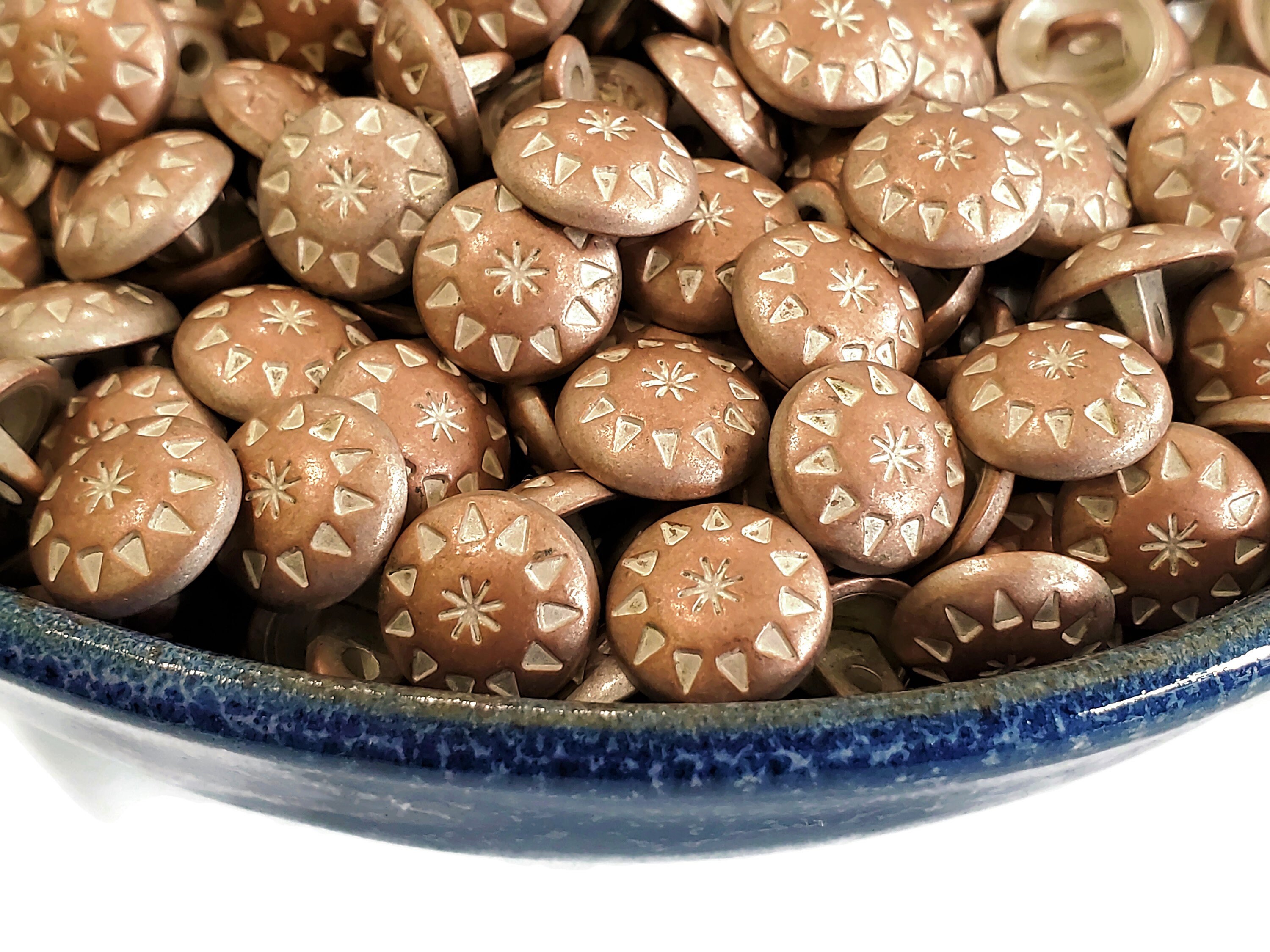 Vintage Metal Buttons With Southwest Inspired Sunburst Choose | Etsy