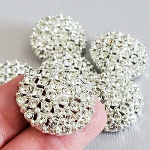 Large Vintage Rhinestone Buttons for Glamorous Sewing, Knitting ...