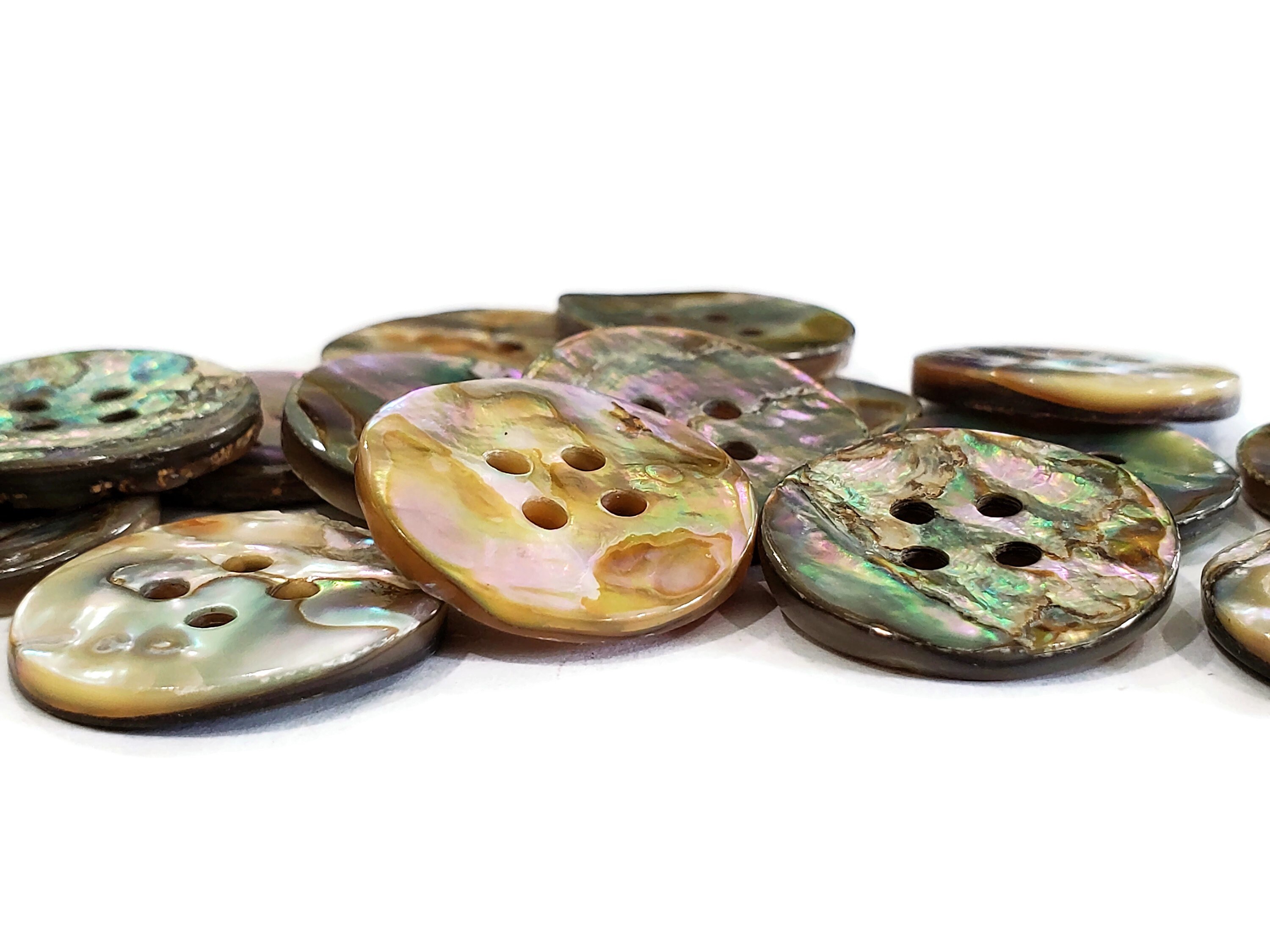 Vintage Abalone Buttons Mother of Pearl Ocean Shell Buttons | Etsy