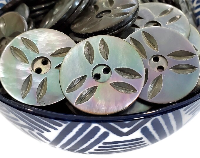 Vintage Abalone Buttons Mother of Pearl Ocean Shell Buttons | Etsy