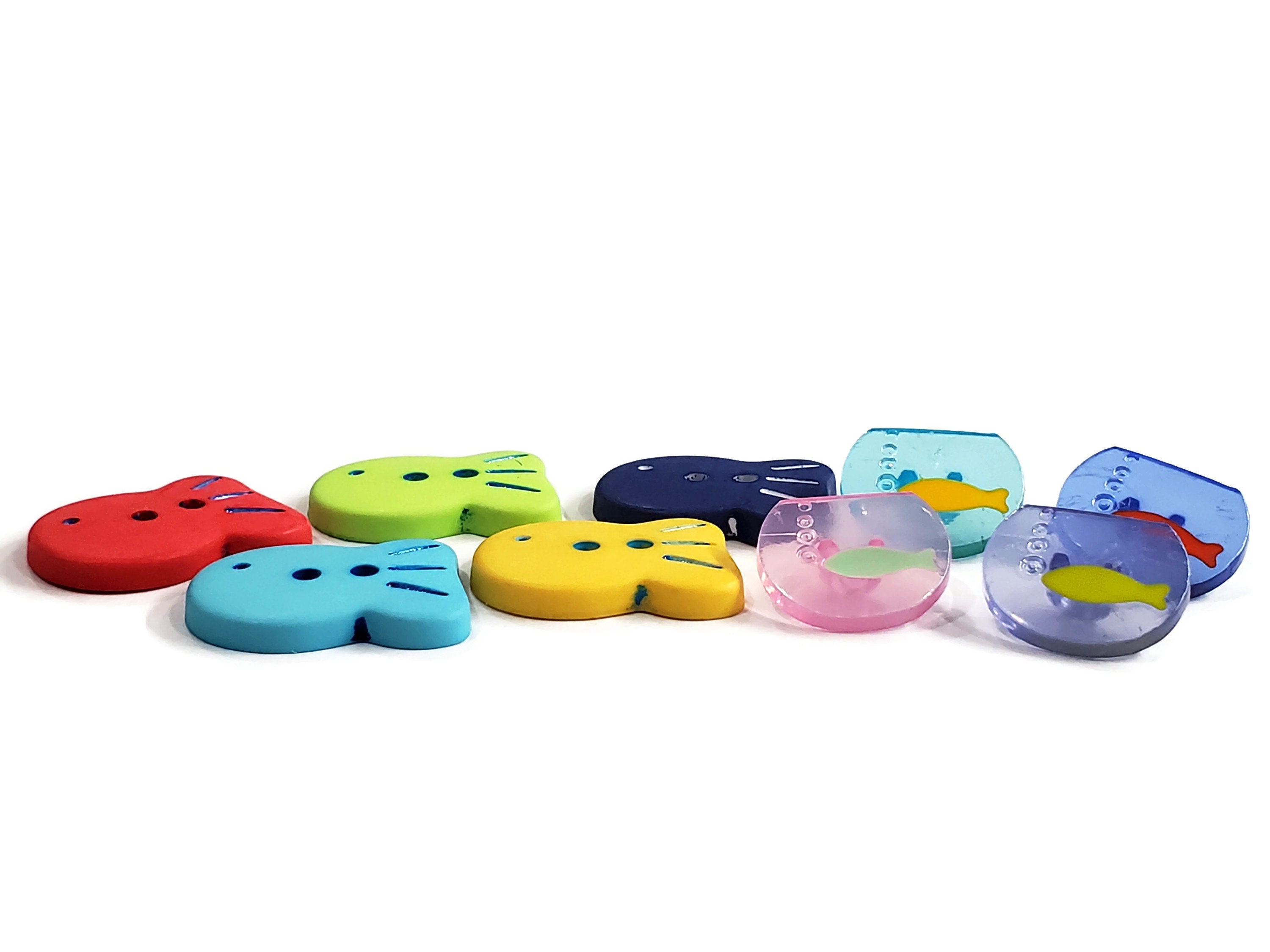 Rainbow Fish Buttons for Knitting Baby Sweaters Sewing | Etsy