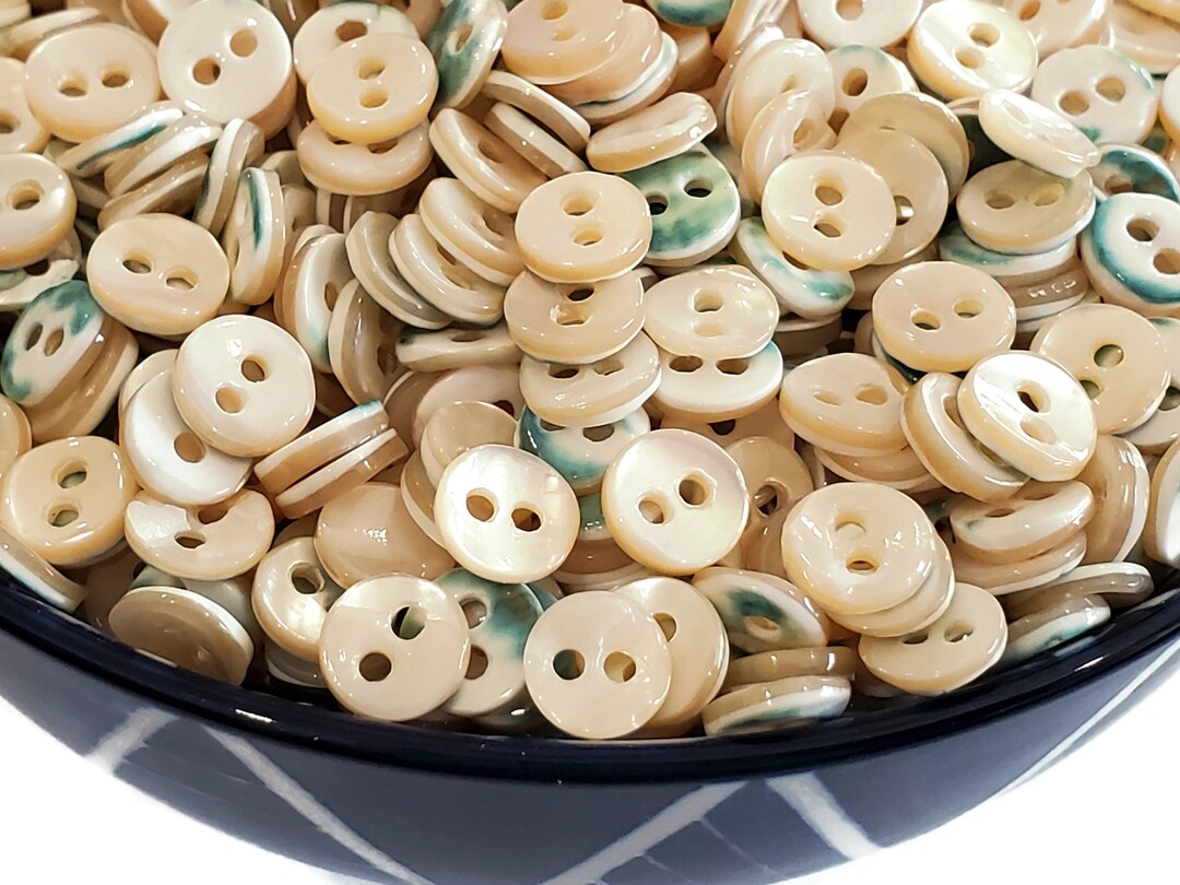 Small Green Snail Buttons, Natural Shell Baby Buttons for Sewing ...