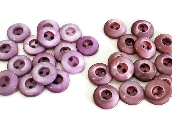 Vintage Shell Button in Your Choice of Purple Shades 1/2 Inch - Etsy