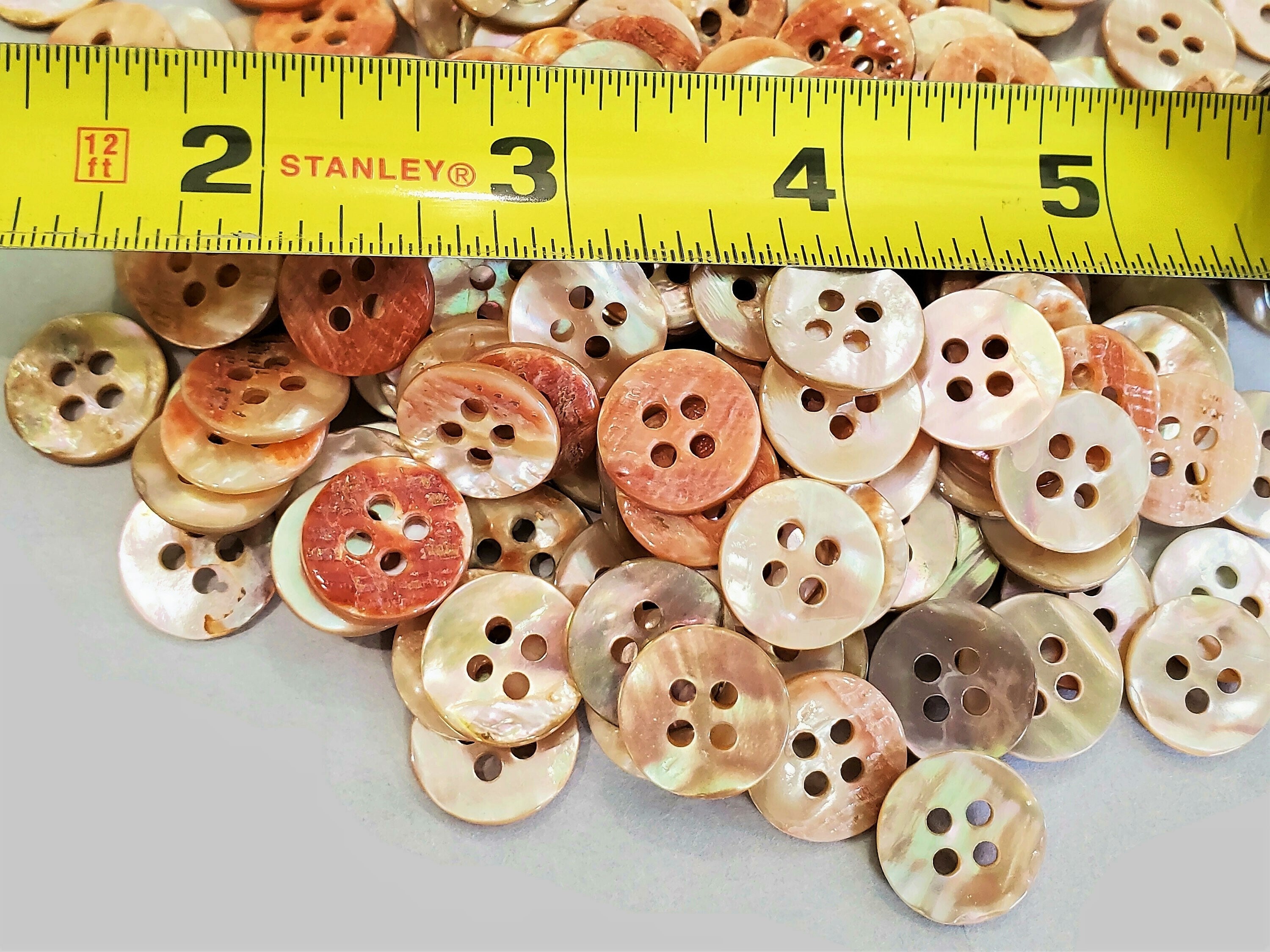 Vintage Abalone Buttons Mother of Pearl From Scarce Red Shell - Etsy