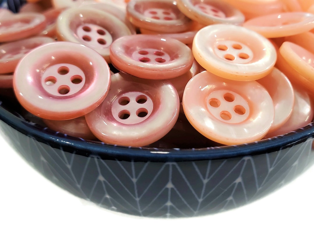 Mother of Pearl Vintage Buttons in Your Choice of Lilac Peach Pink ...