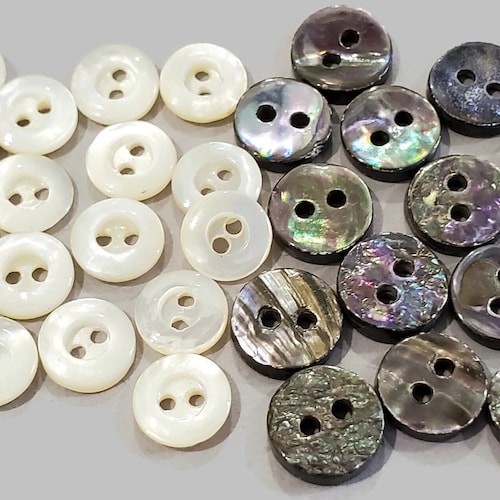 Vintage Abalone Buttons Mother of Pearl From Scarce Red Shell - Etsy