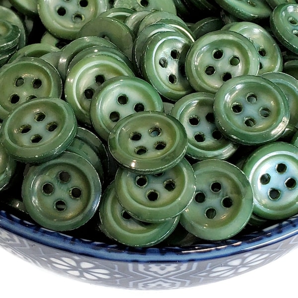 Green Buttons - Etsy