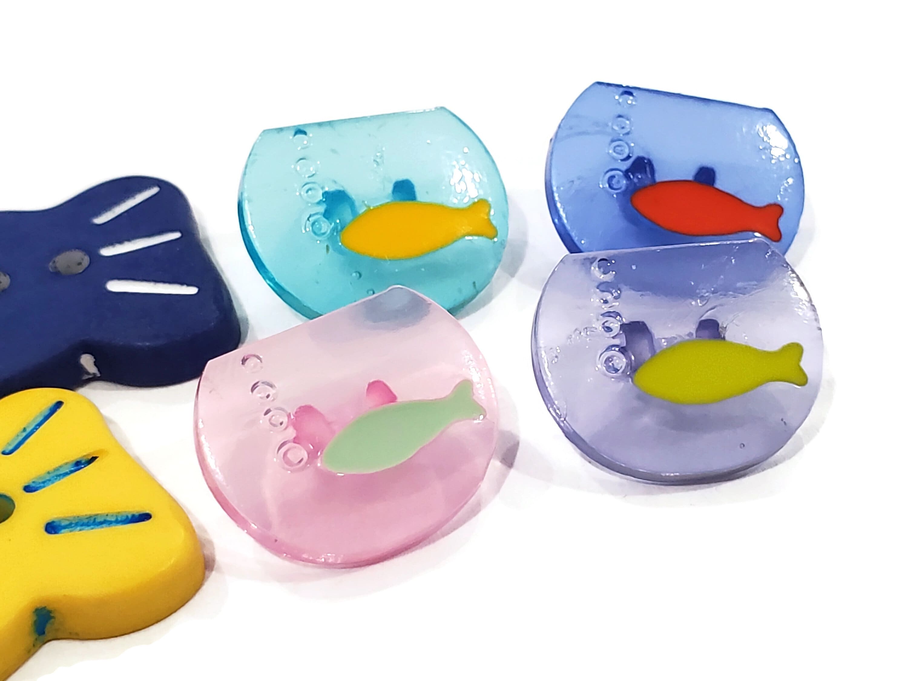 Rainbow Fish Buttons for Knitting Baby Sweaters Sewing | Etsy