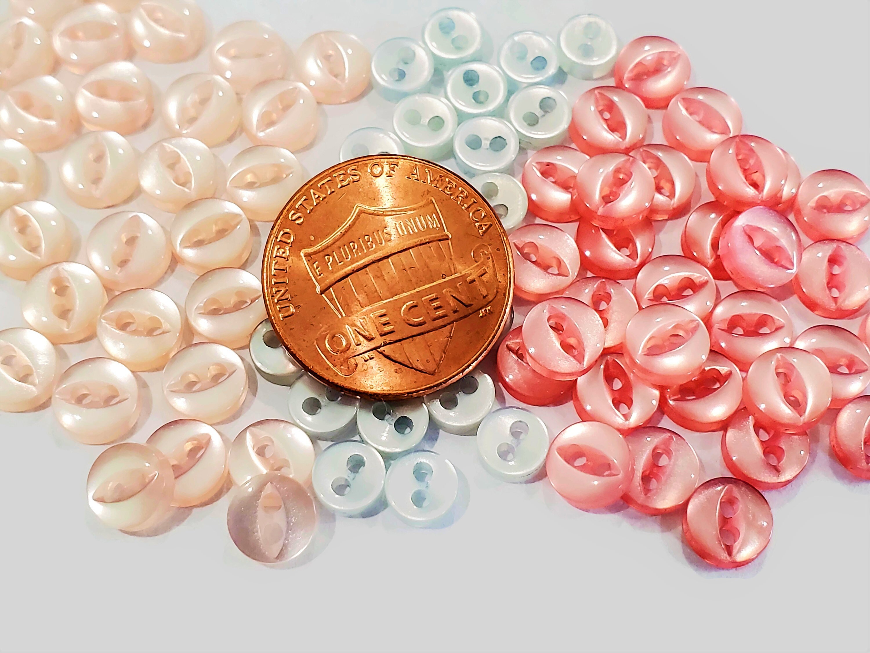 Tiny Vintage Baby Buttons Color and Quantity Choices Small | Etsy