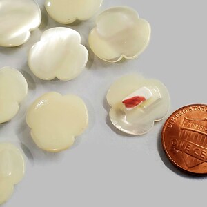 Mother of Pearl Clover Vintage Buttons, Clouds or Trefoil Buttons for ...