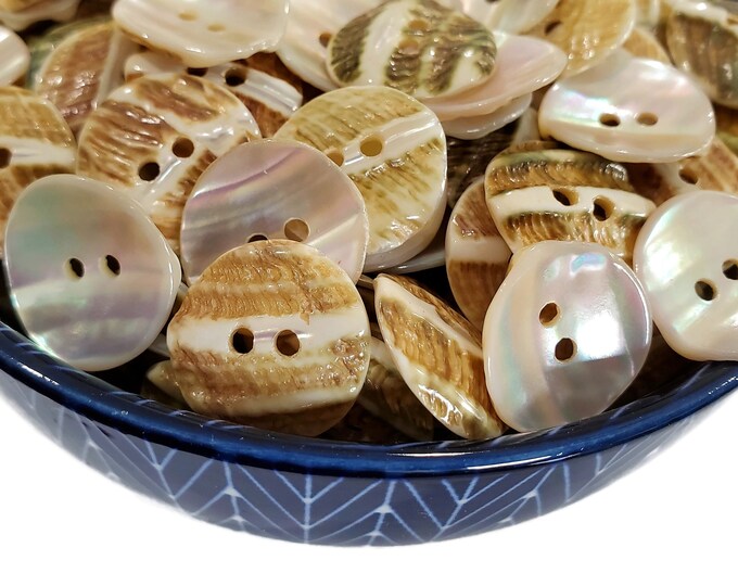 Vintage Abalone Buttons Mother of Pearl Ocean Shell Buttons | Etsy