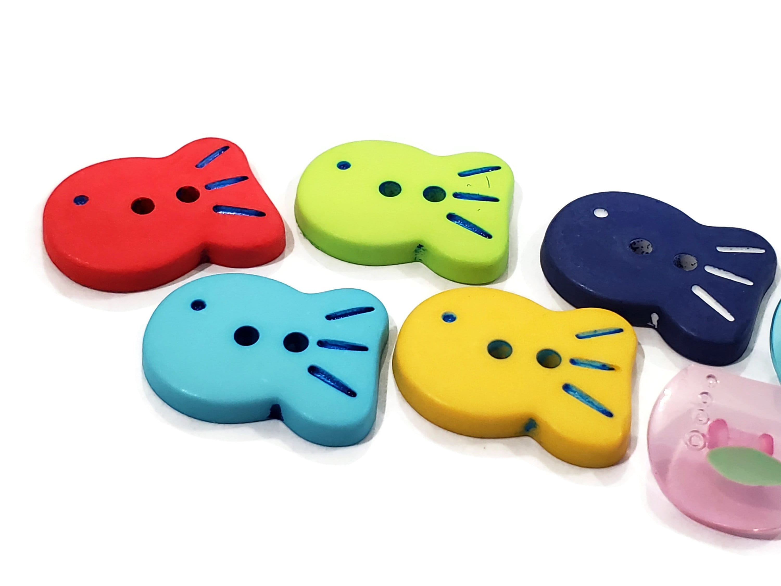 Rainbow Fish Buttons for Knitting Baby Sweaters Sewing | Etsy