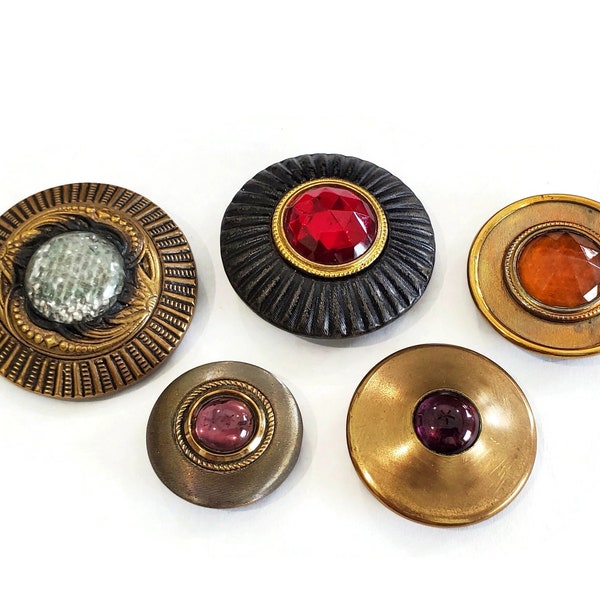 Antique Glass Buttons - Etsy