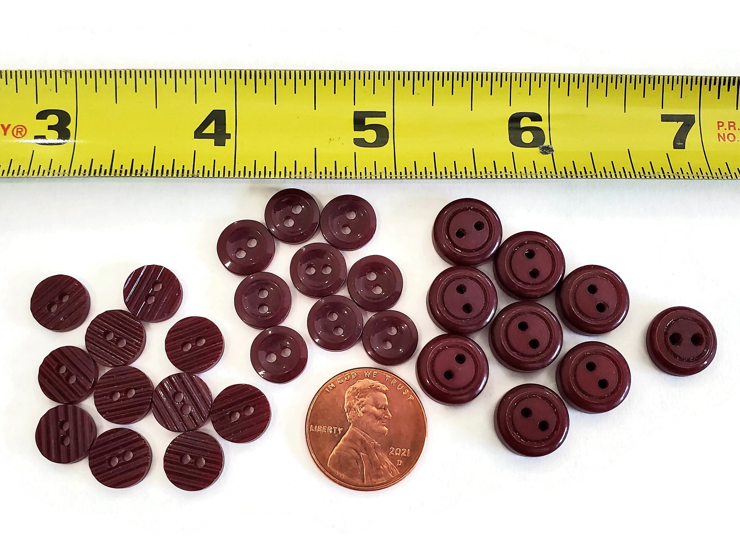Cranberry Vintage Buttons in Your Choice of Style and - Etsy
