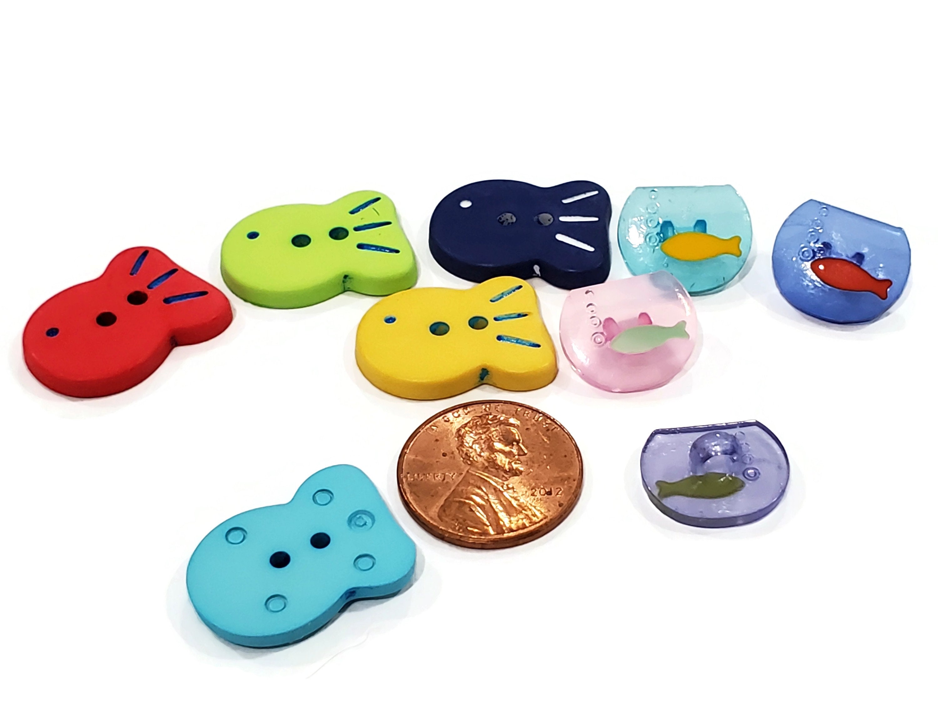 Rainbow Fish Buttons for Knitting Baby Sweaters Sewing | Etsy