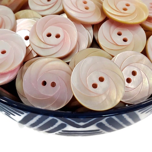 Seashell Buttons Mother of Pearl 10 Count 3/4 Inch Natural - Etsy