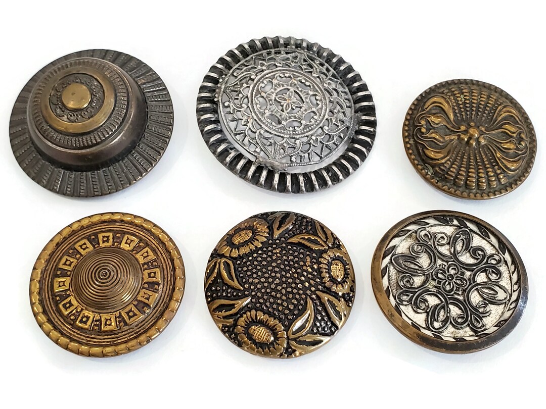 Antique Victorian Metal Buttons in Your Choice of Styles, Large ...
