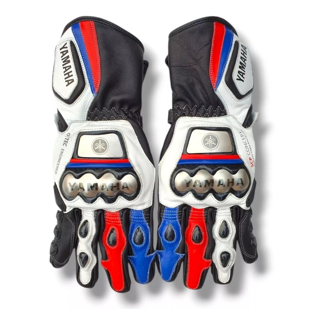 Yamaha Motorcycle Gloves Motorbike Racing Leather Gloves - Etsy