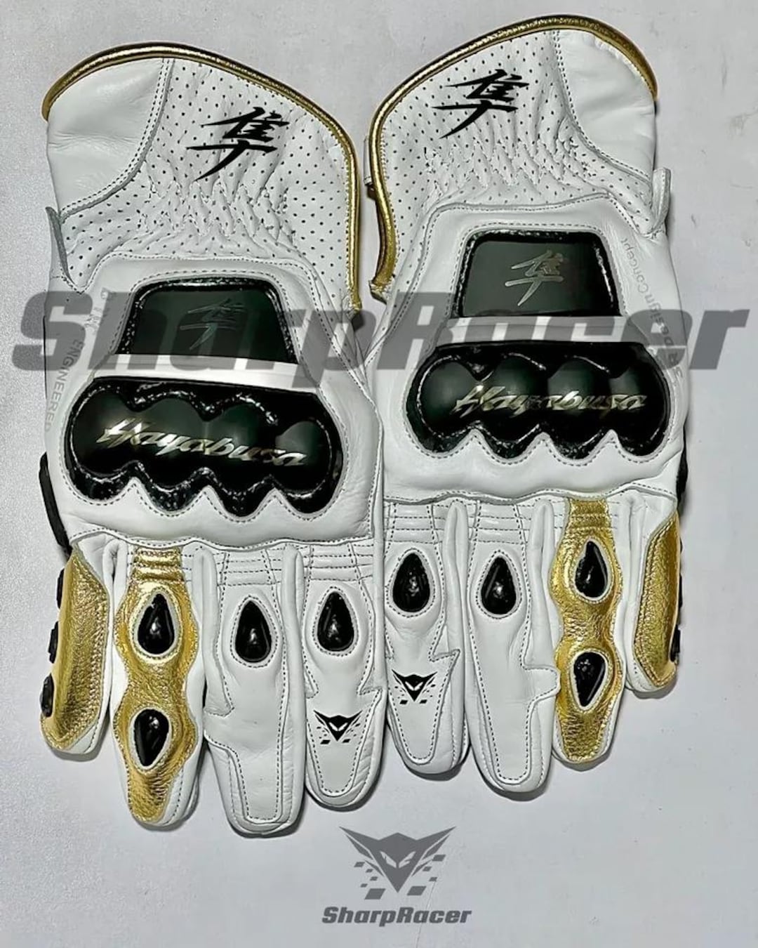 Suzuki Hayabusa Motorcycle Motorbike Racing Leather Gloves Race Gants ...
