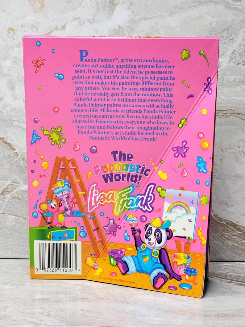 RARE Vintage Lisa Frank Fantastic Frames Panda Painter Picture Frame ...